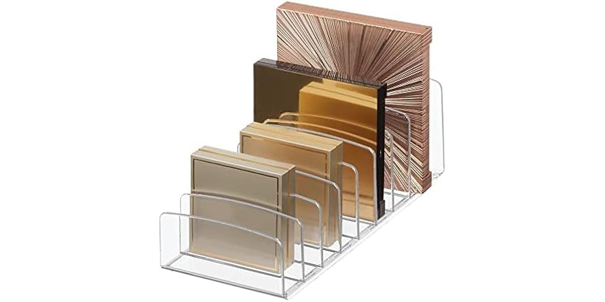iDesign BPA-Free Plastic Divided Makeup Palette Cosmetic Organizer