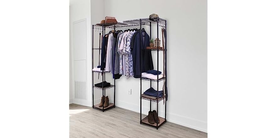 MonsterRax Expandable Clothing Rack, 14in x 72in