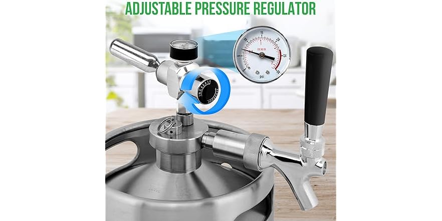 NutriChef Pressurized Growler Tap System