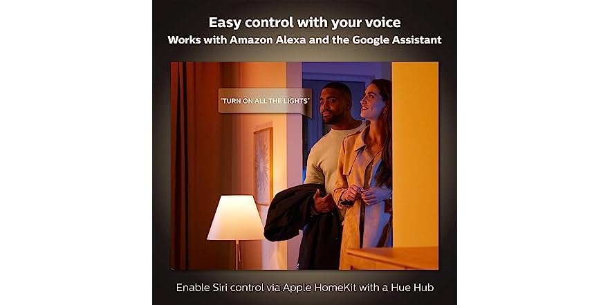 (2 Pack)Philips Hue A19 LED Starter Kit with Bridge, 563080