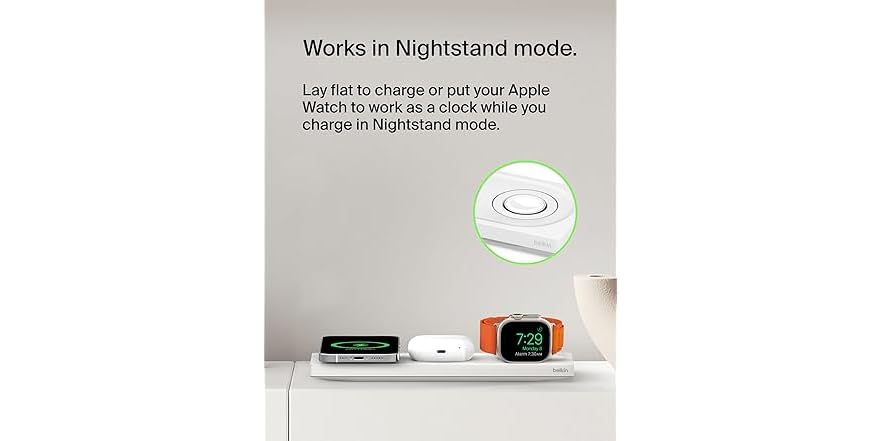 Belkin MagSafe 3-in-1 Fast Wireless Charging Pad for Apple Devices ...