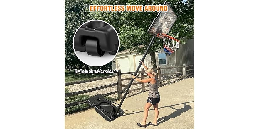 Yohood Basketball Hoop Outdoor 10ft Adj