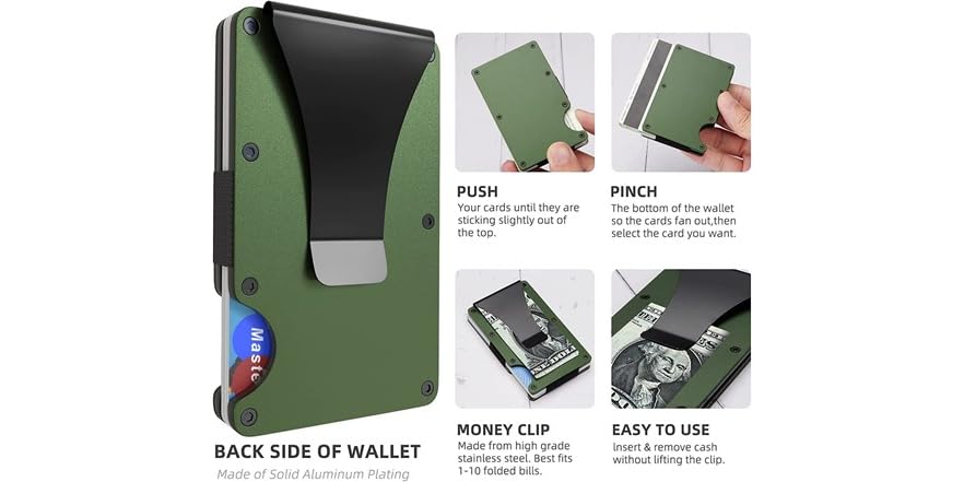 RFID Blocking Slim Money Clip