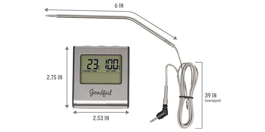 Goodful Wired Probe Meat Thermometer