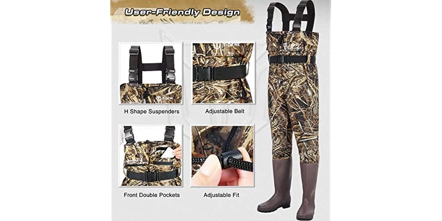 TIDEWE Men's PVC Chest Waders