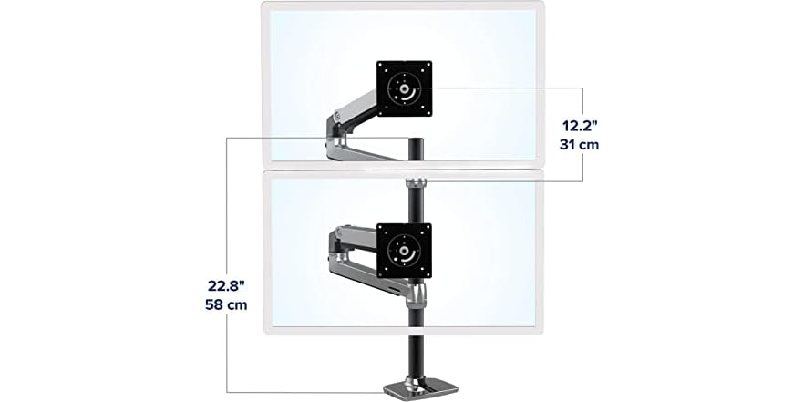 Ergotron – LX Vertical Stacking Dual Monitor Arm