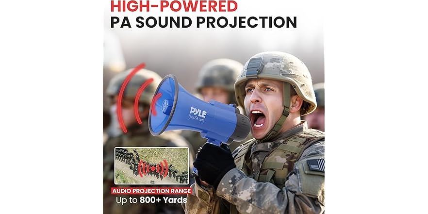 Pyle Compact Battery-Operated Megaphone