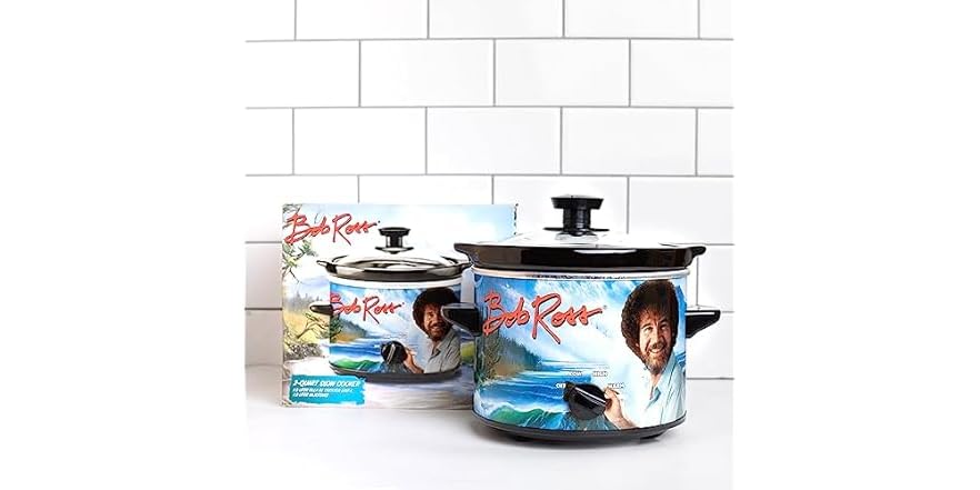 Uncanny Brands SC2-BOB-BRO Bob Ross 2-Qt Slow Cooker