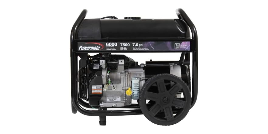 Powermate Portable Generator with Manual Start, 6000-watt