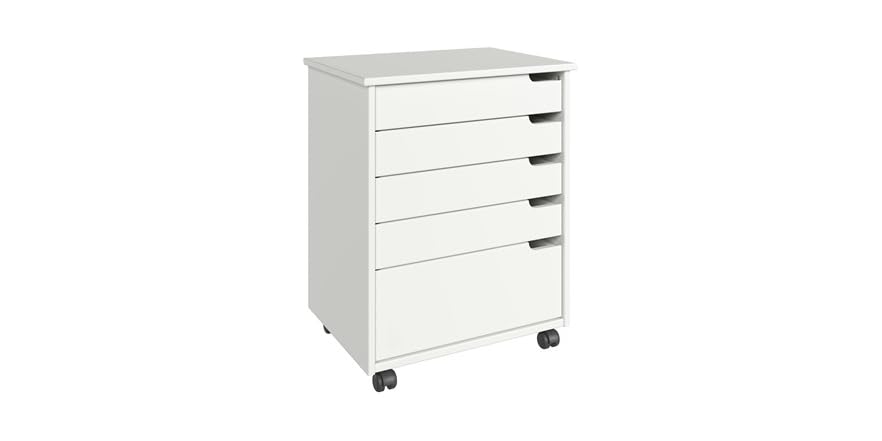 4+1 Narrow or Extra Wide White Roll Cart