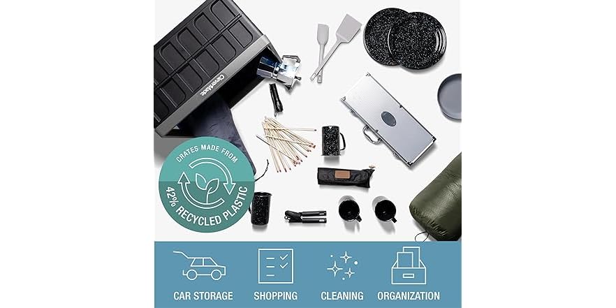 CleverMade Storage Bin (With Lid), Ocean, 3pk 46L