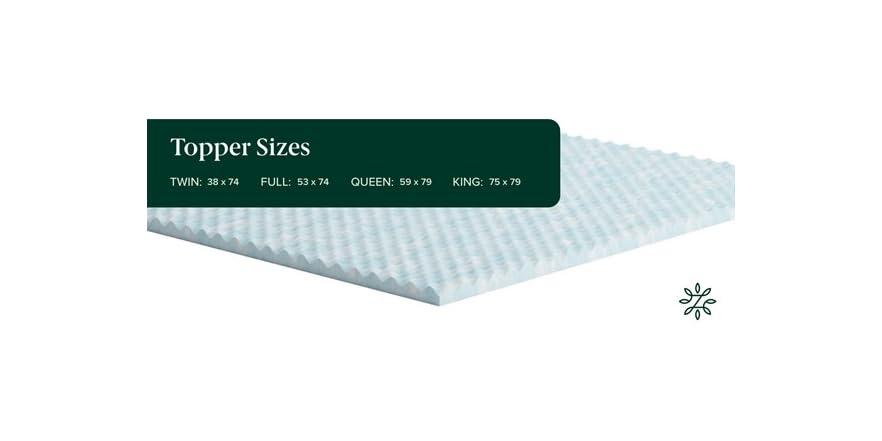 ZINUS Gel Cooling Full Mattress Topper