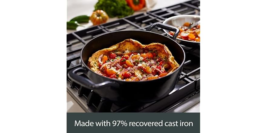 All-Clad Cast Iron Enameled Deep Skillet