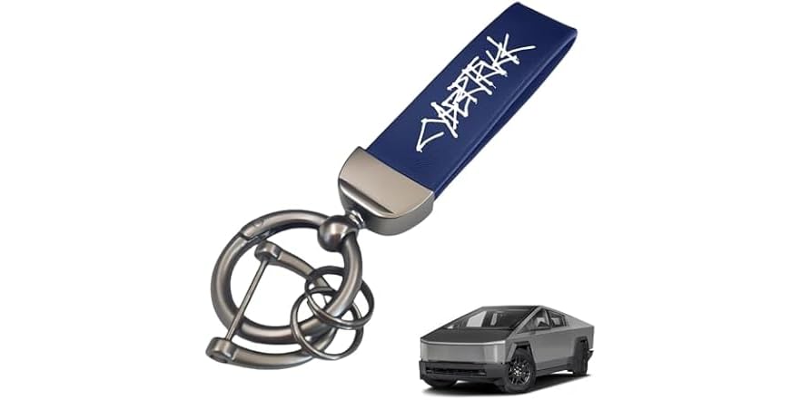 Tesla Cybertruck Keychain Blue