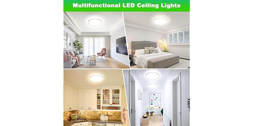 20 Inch Large LED Flush Mount Ceiling Lights, 35W