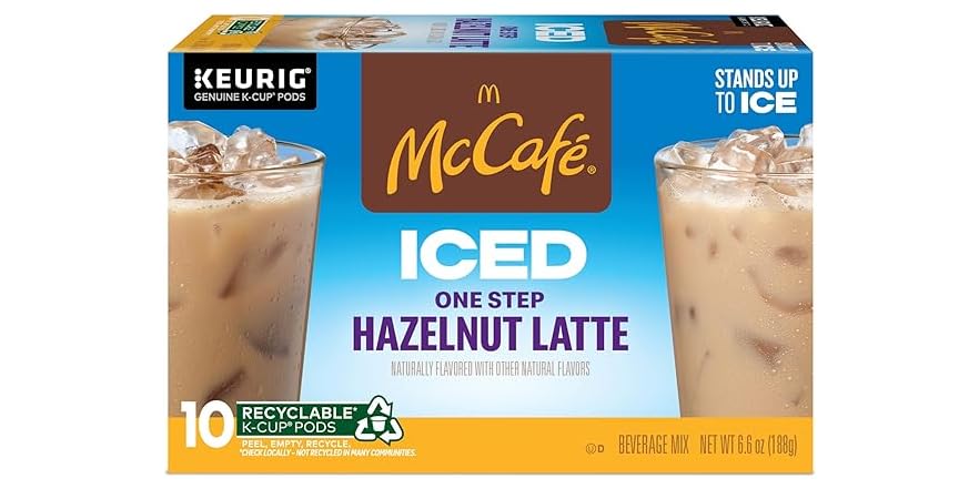 6Pk McCafe Iced Hazelnut K-Cup Pods 10ct