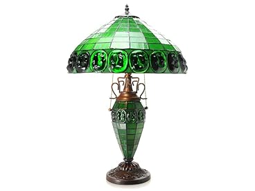 Double Lite Turtle Back Stained Glass Table Lamp