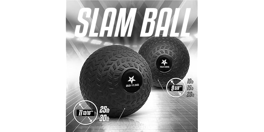Yes4All Upgraded Fitness Slam Medicine Ball