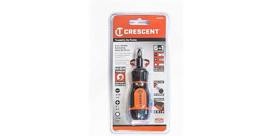 Crescent 6-in-1 Ratcheting Multi-Bit Driver