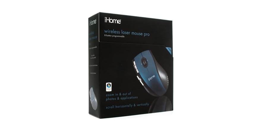 iHome 8 Button Programmable Wireless Laser Mouse Pro