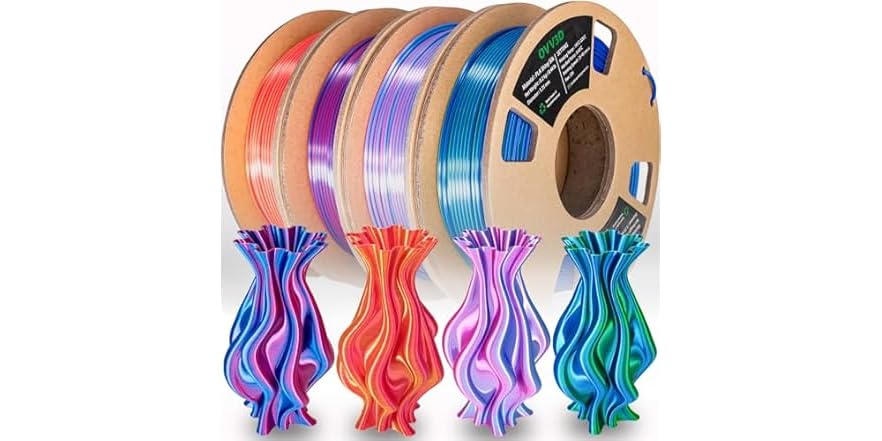 4Pack Dual Color PLA 3D Printer Filament