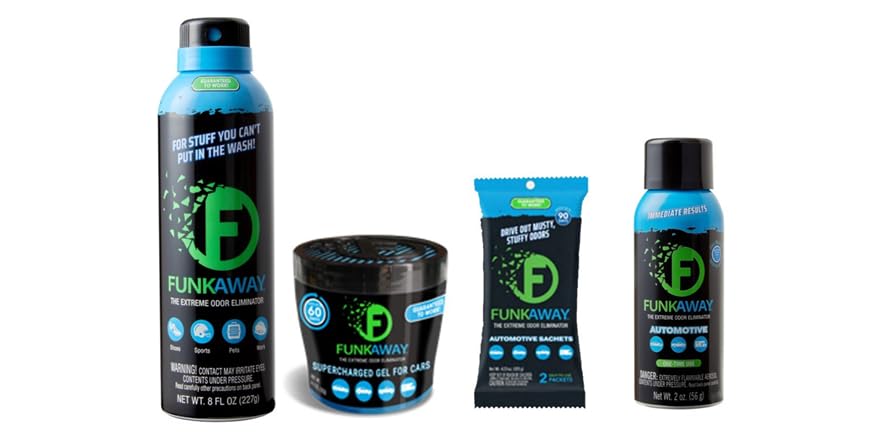 FunkAway FAB01 Odor-Eliminating Mega Auto Bundle