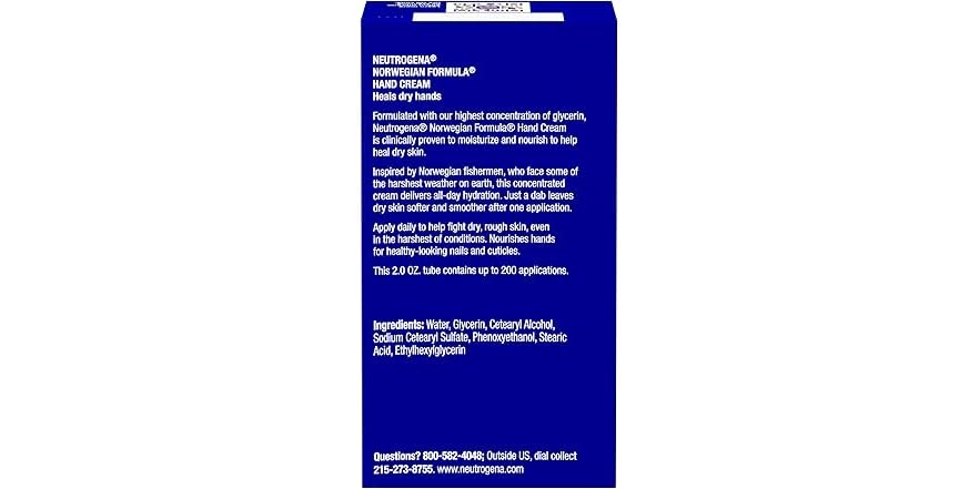 Norwegian Formula Hand Cream Fragrance Free, 2 Ounce