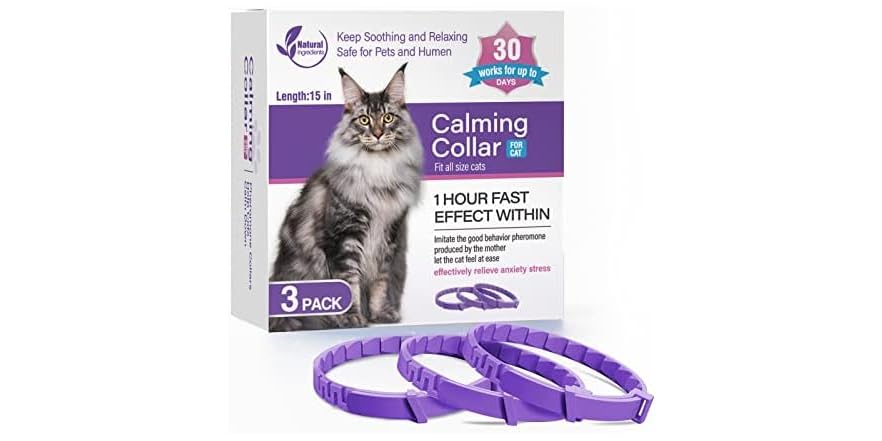 3 Pack Adjustable Cat Calming Collar