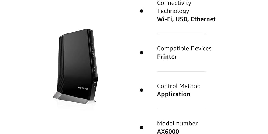 NETGEAR CAX80-100NAR WiFi 6 Cable Modem