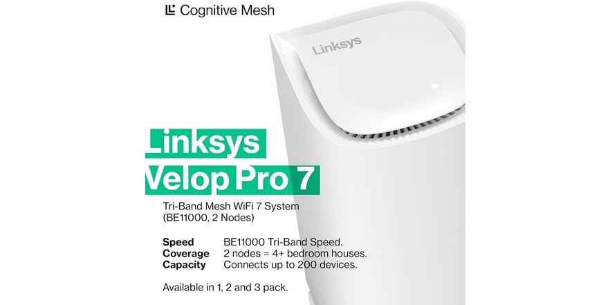 Linksys Velop Pro 7 Wi-Fi Mesh System