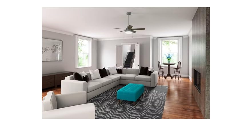 44" Hunter Fan Locke Matte Silver