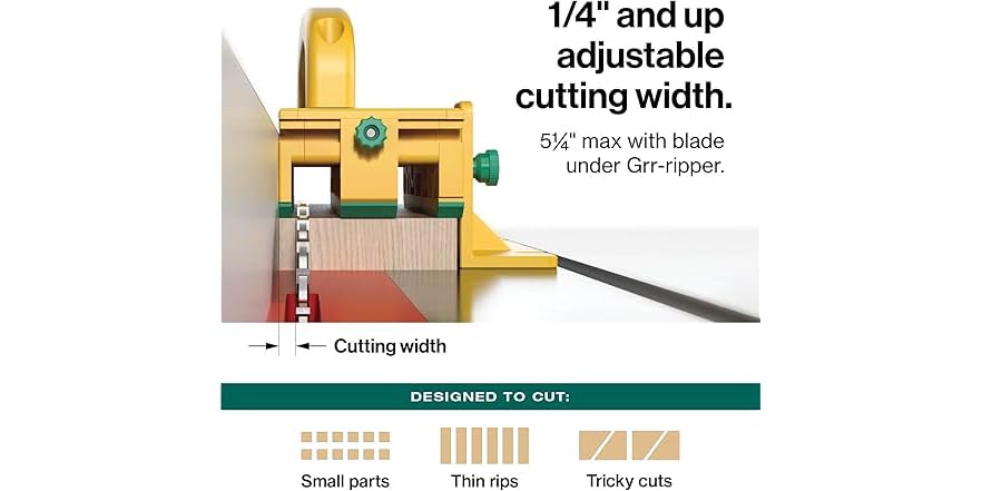 MICROJIG GRR-RIPPER GR-100 3D Table Saw Pushblock, Yellow