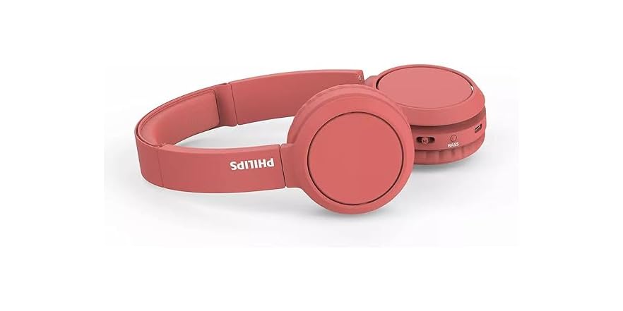 PHILIPS Wireless On-Ear Headphones (RED)