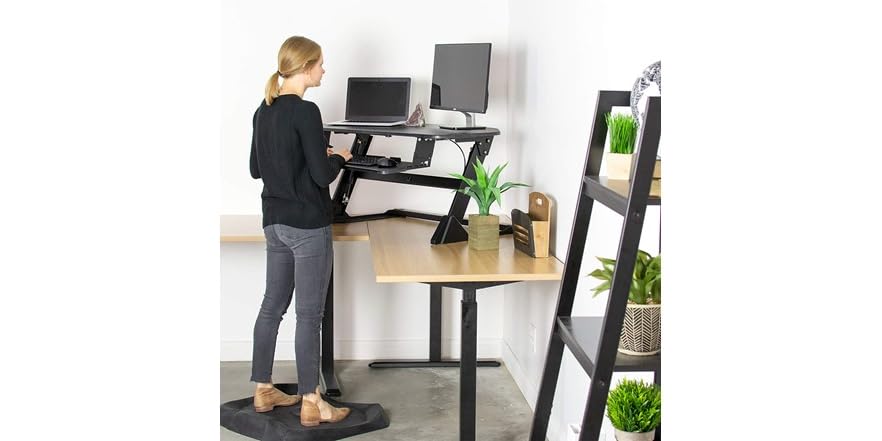 41" Black Corner Desk Riser