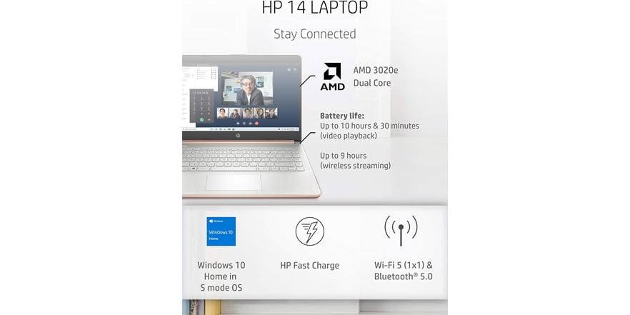 NEW HP 14" AMD Touch Laptop with Office 365 (Open Box)