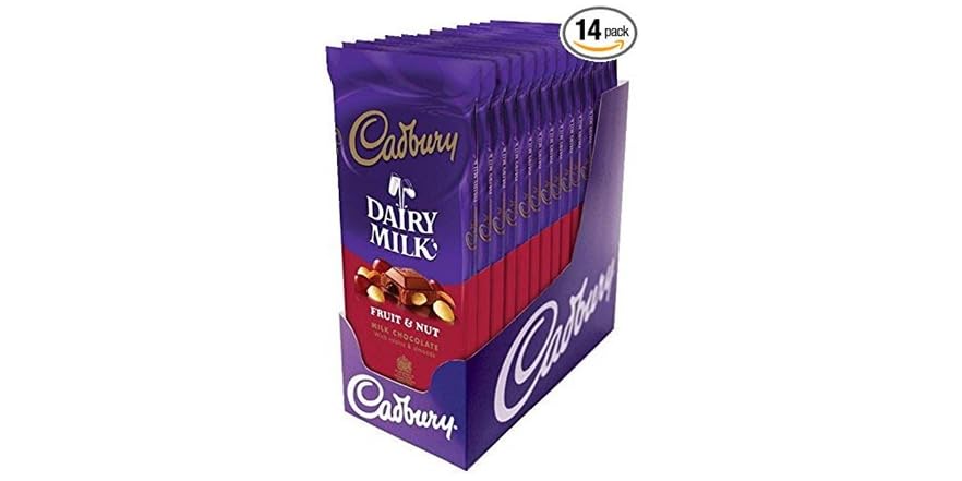 CADBURY Chocolate Candy Bar, 14pk