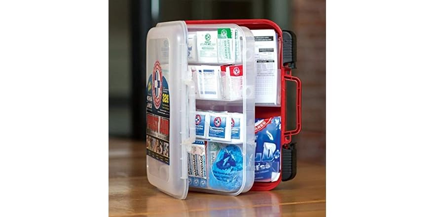 First Aid Kit Hard Red Case 326 Pieces
