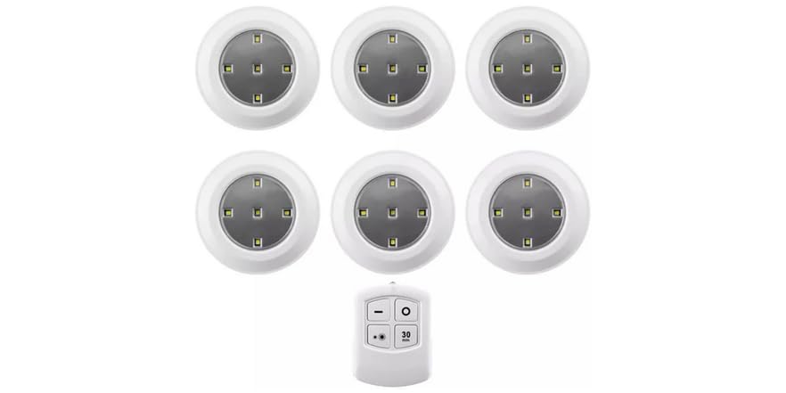 Hakol 6-Pack Liger LED Wireless Puck Lights