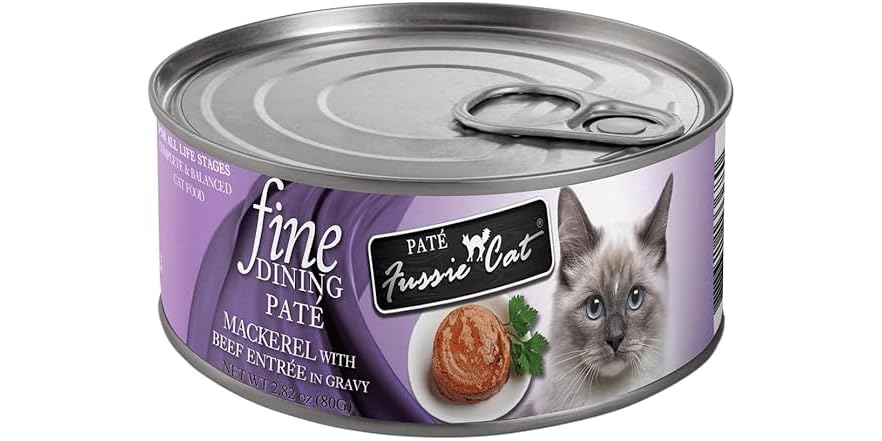 Fussie Cat Fine Dining Pate Mackerel with Beef
