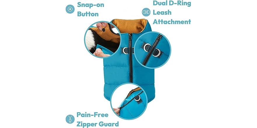 Gooby Padded Vest Dog Jacket