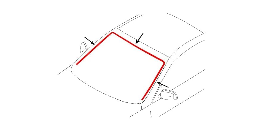 New, Front Upper Windshield Trim Molding