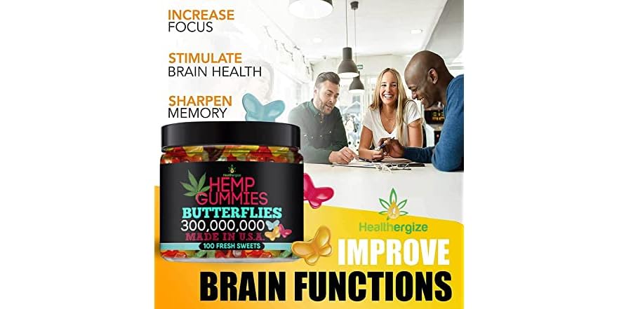 Healthergize Hemp Butterfly Gummies (100-Ct)
