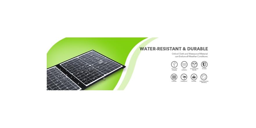 PAXCESS 120W Portable Solar Panel Black (Open Box)
