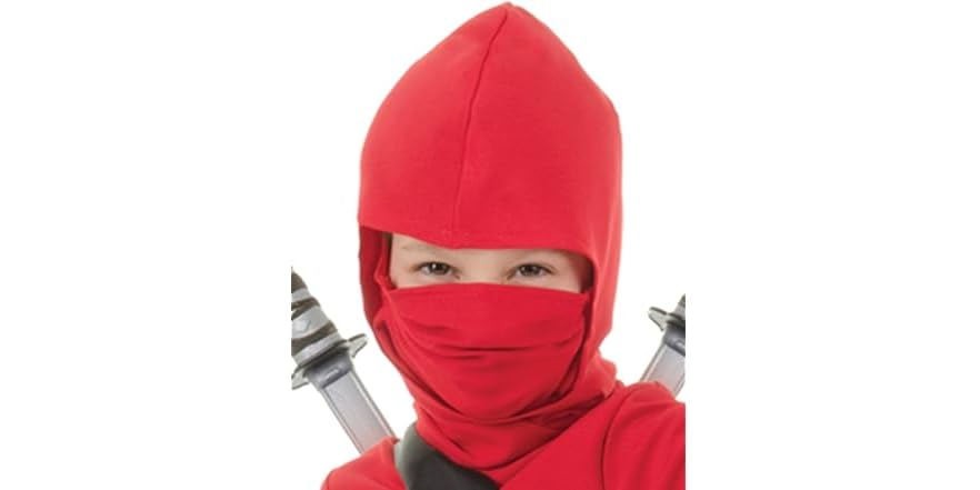 Children's Red Ninja Costume, Medium 6-8