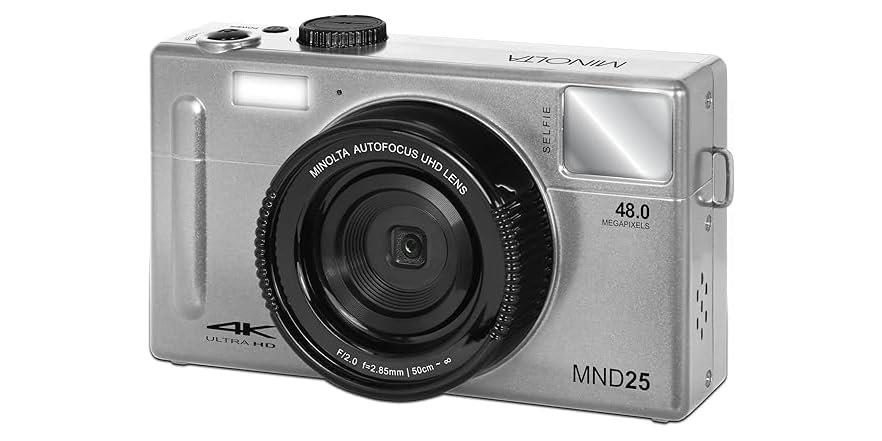 (NEW) Minolta MND25 48 MP Autofocus / 4K Ultra HD Camera w/Selfie ...