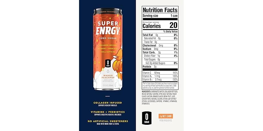 (12 Pack) Super ENRGY Healthy Energy Drink: Your Choice