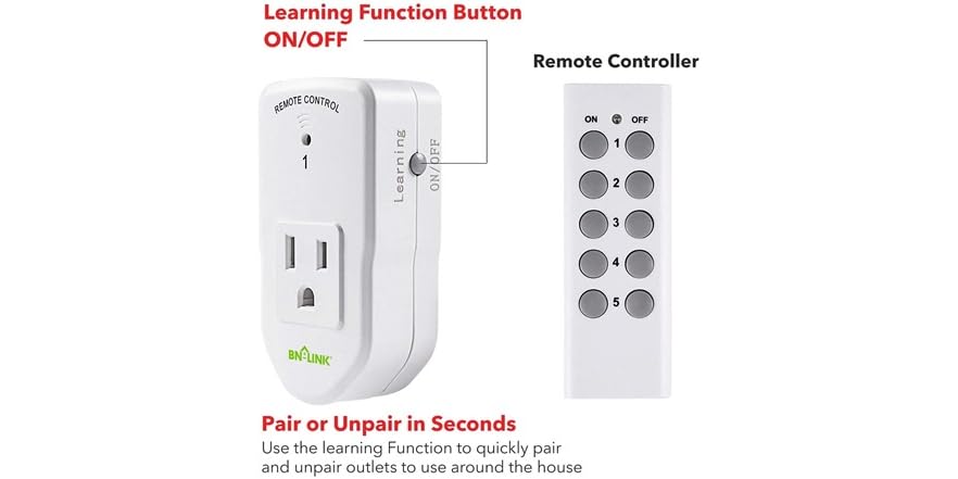 Wireless Remote Control Outlet (5-Pack)