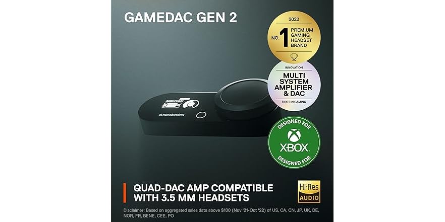 SteelSeries GameDAC Gen 2 Hi-Res Audio Amplifier