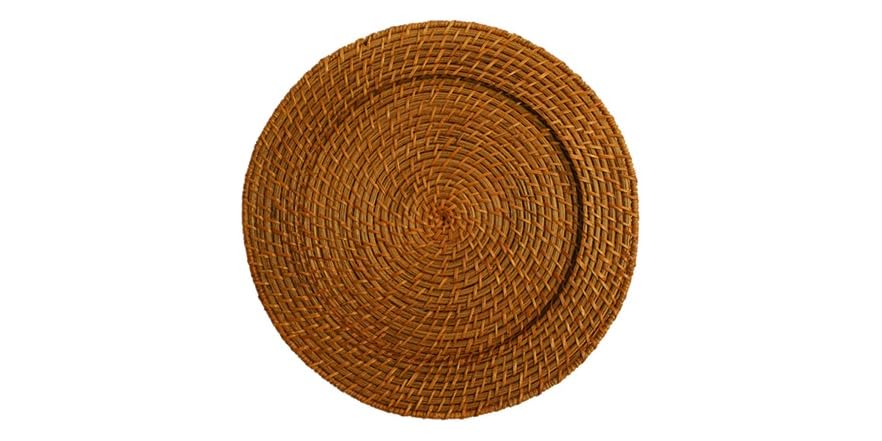13" Round Rattan Charger- Set/4 Harvest