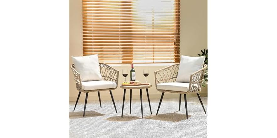 IDZO Wicker Bistro Set 2pc 500lb